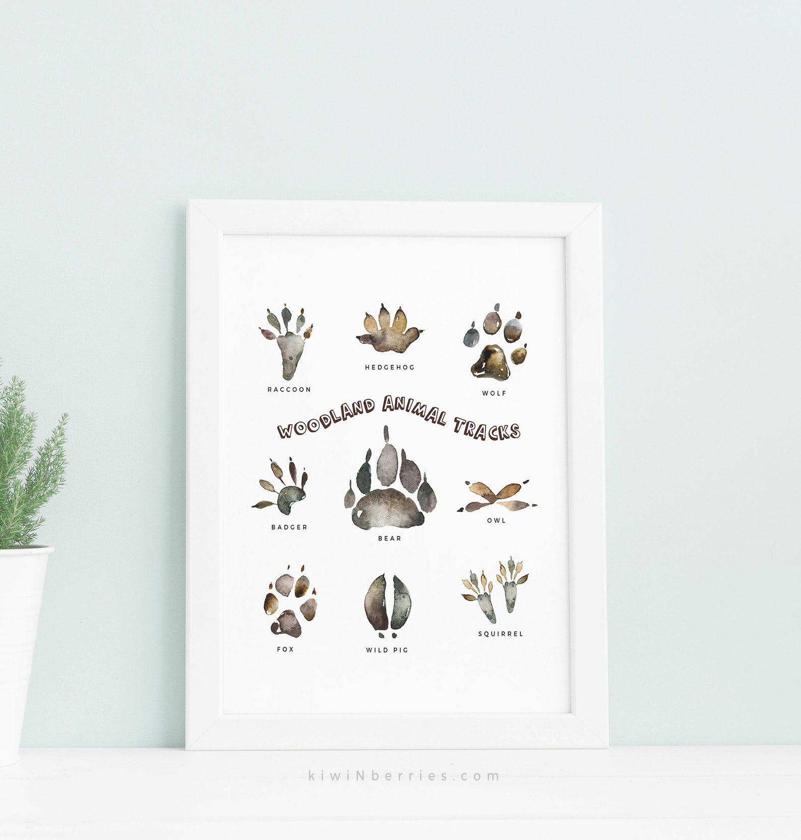 Animal Tracks Print Woodland Field Guide Printable Digital - Etsy