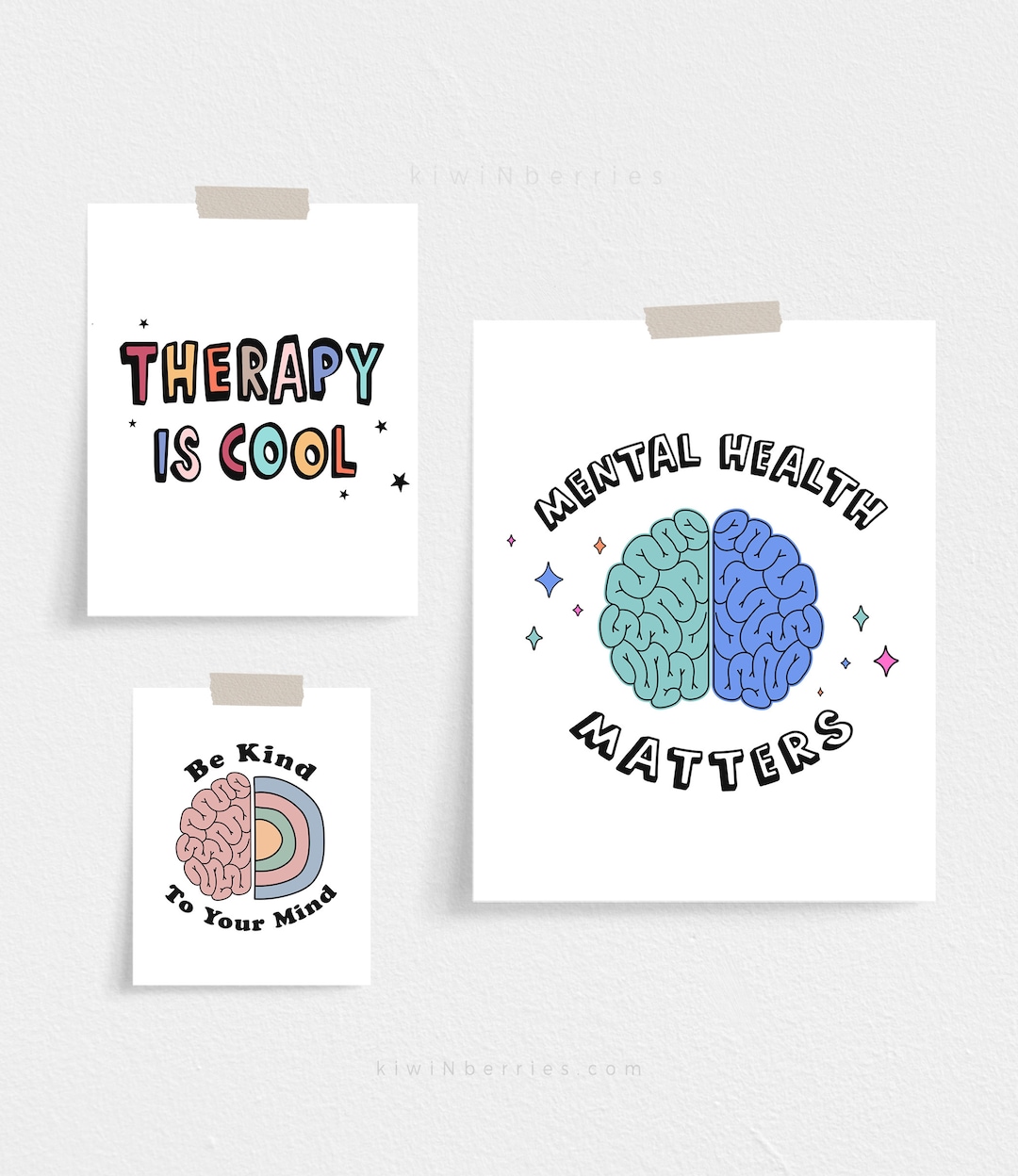 Mental Health Posters, Mental Health Printable Art, Therapy is Cool ...