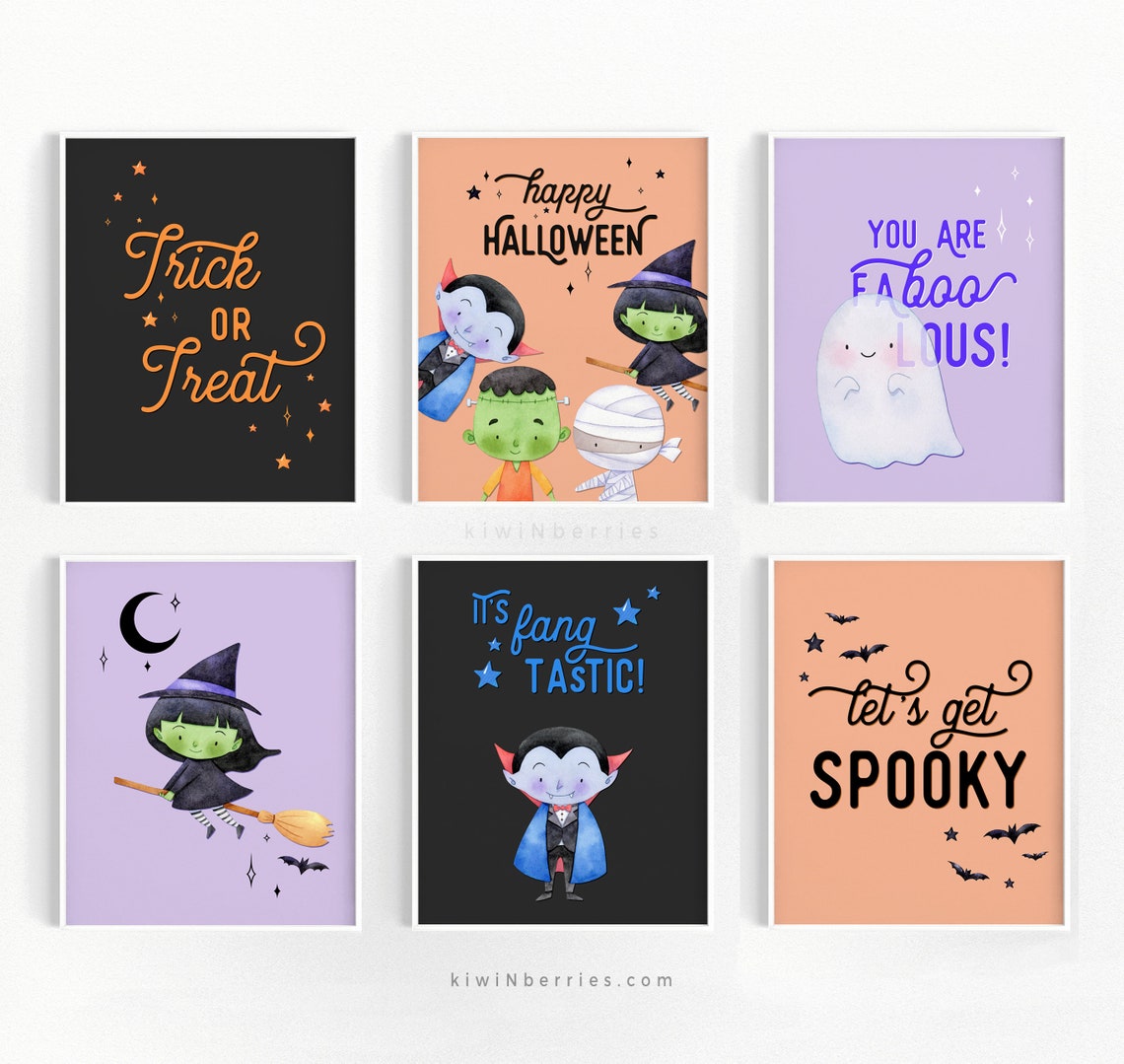 Cute Vampire Print Kids Halloween Decorations Halloween - Etsy