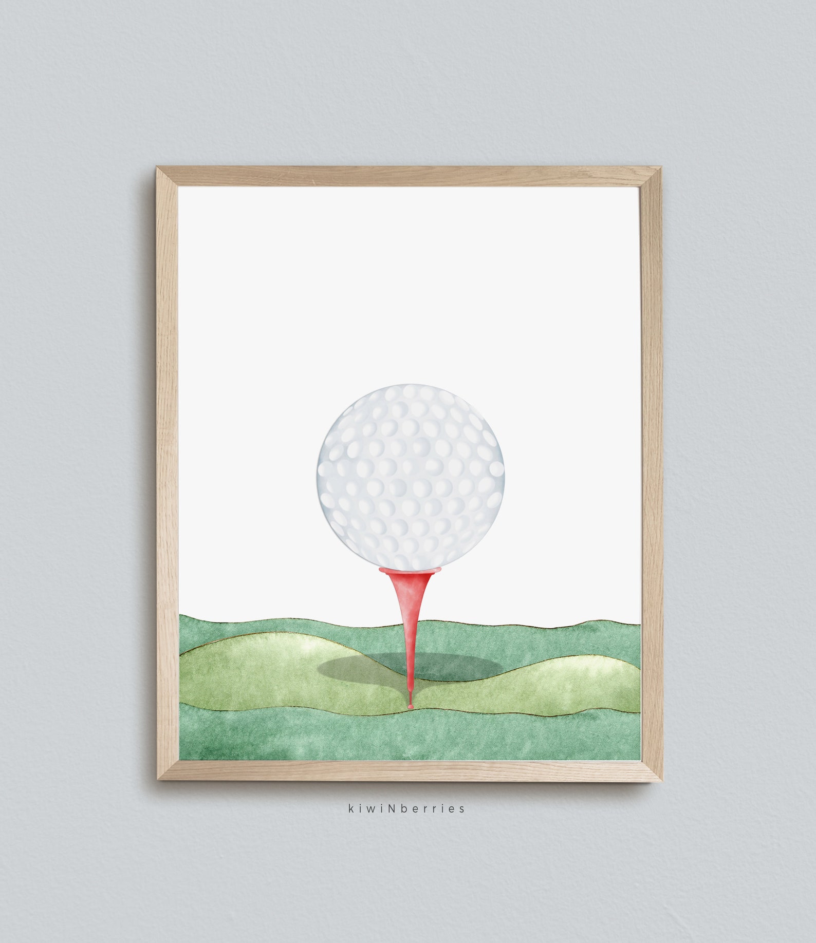Golf Ball and Clubs Print Golf Printable Art Set of 2 Golf - Etsy