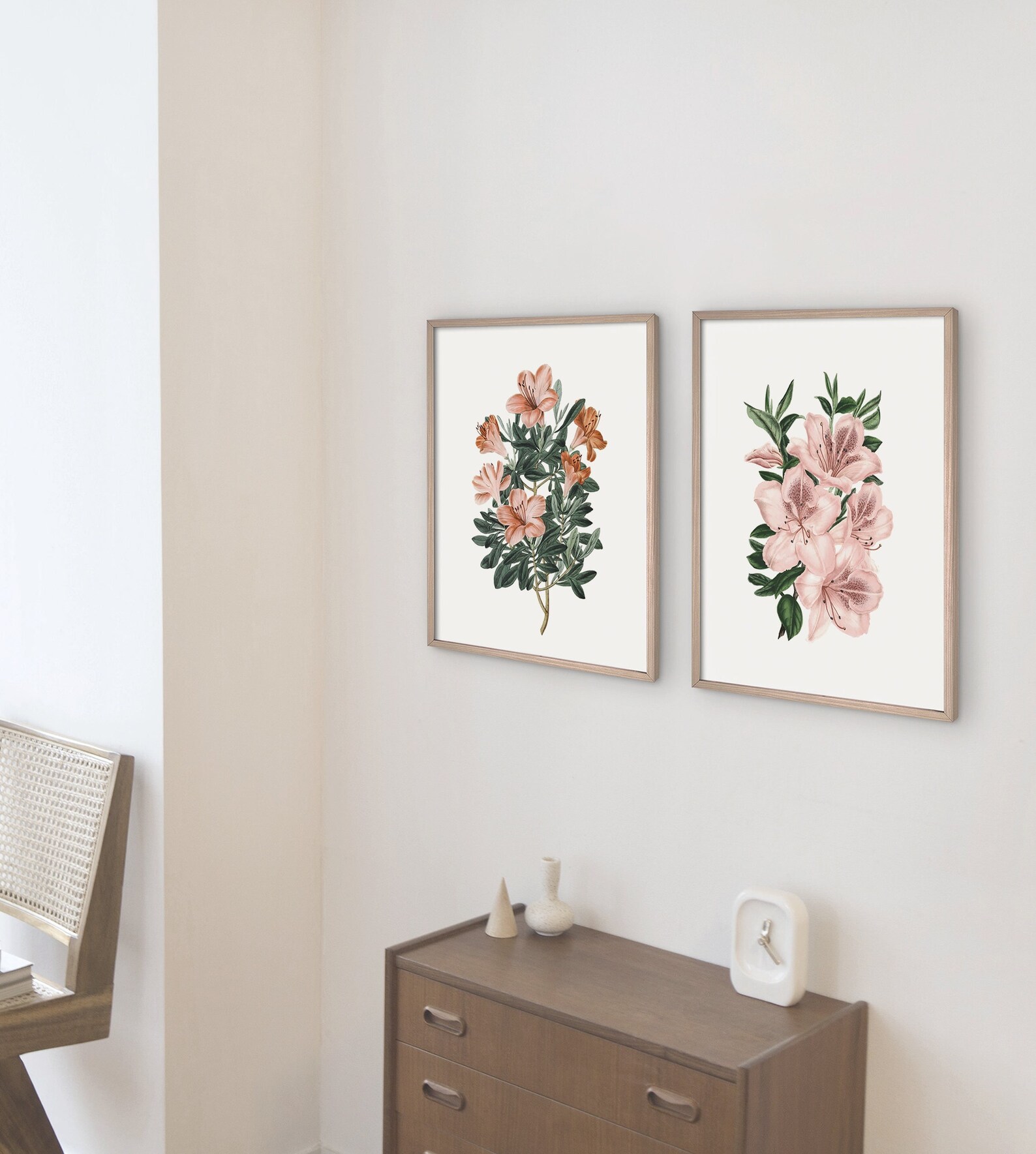 Azalea Prints Set of 2 Antique Printables Azalea Flower - Etsy