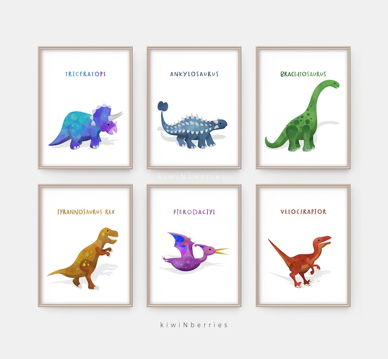 Dinosaur Prints Dinosaur Printable Art Boys Room Decor Boys - Etsy