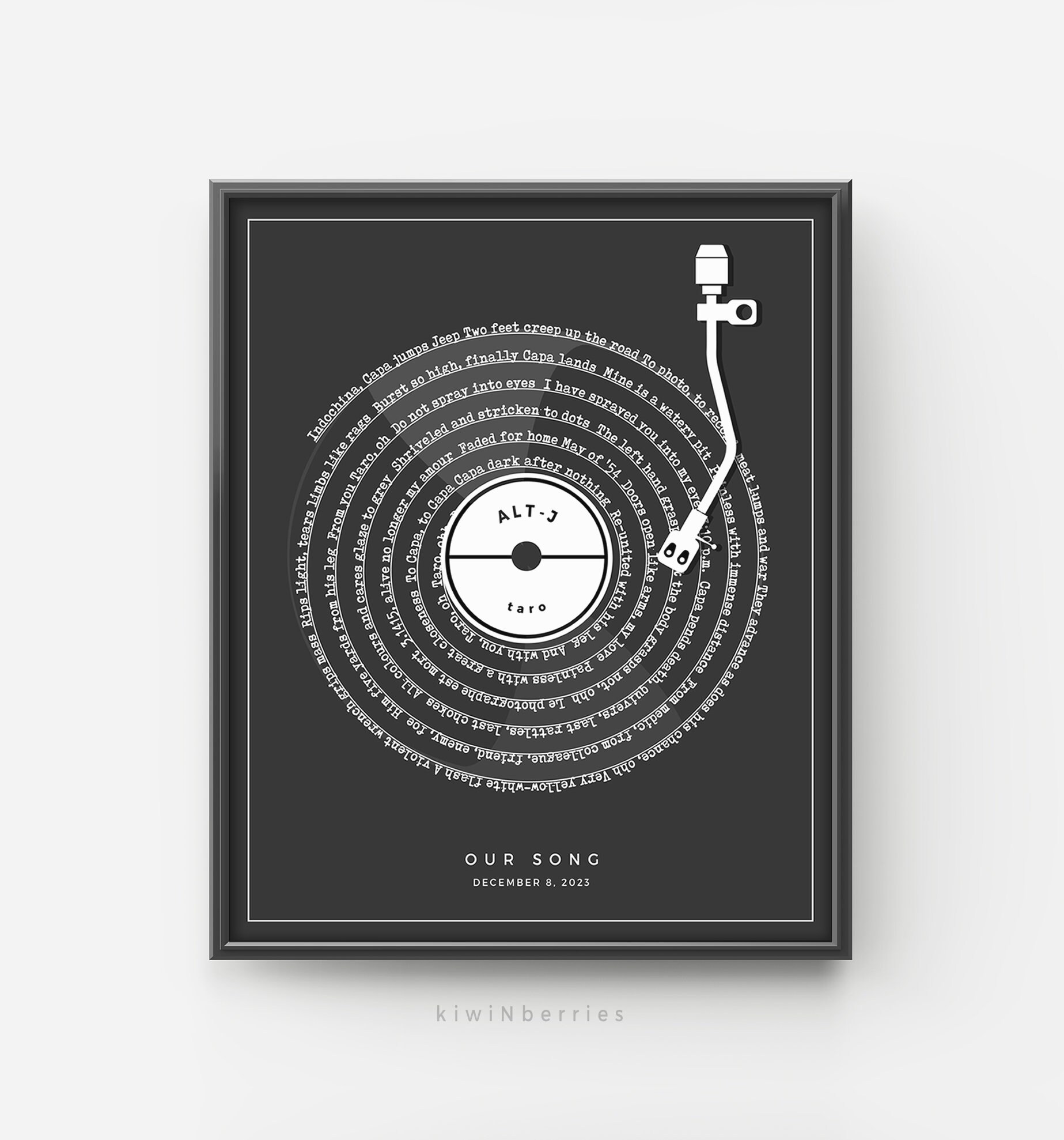 Personalized Song Lyrics Print Printable Last Minute Gift - Etsy