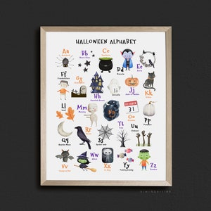 Halloween Alphabet and Numbers, Homeschool Halloween Prints, Printable ...