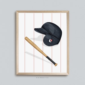 Baseball Prints, Set of 4 Baseball Posters, Sports Nursery Decor ...