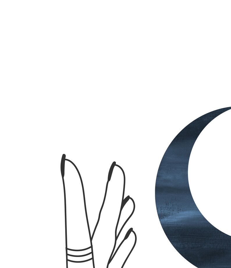 Abstract Moon Art Hands Holding Moon Print Celestial Art - Etsy