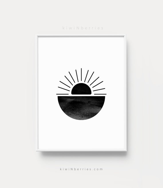 Simple Sun Drawing Black And White
