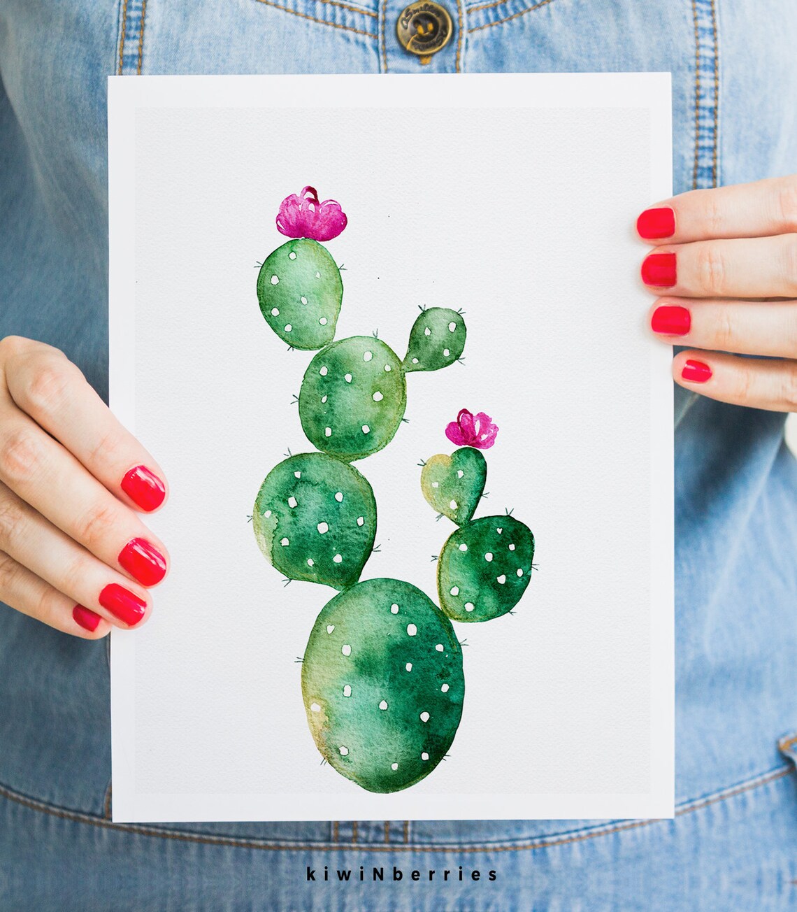 Watercolor Cactus Print: Botanical Wall Art (digital Download) - Etsy
