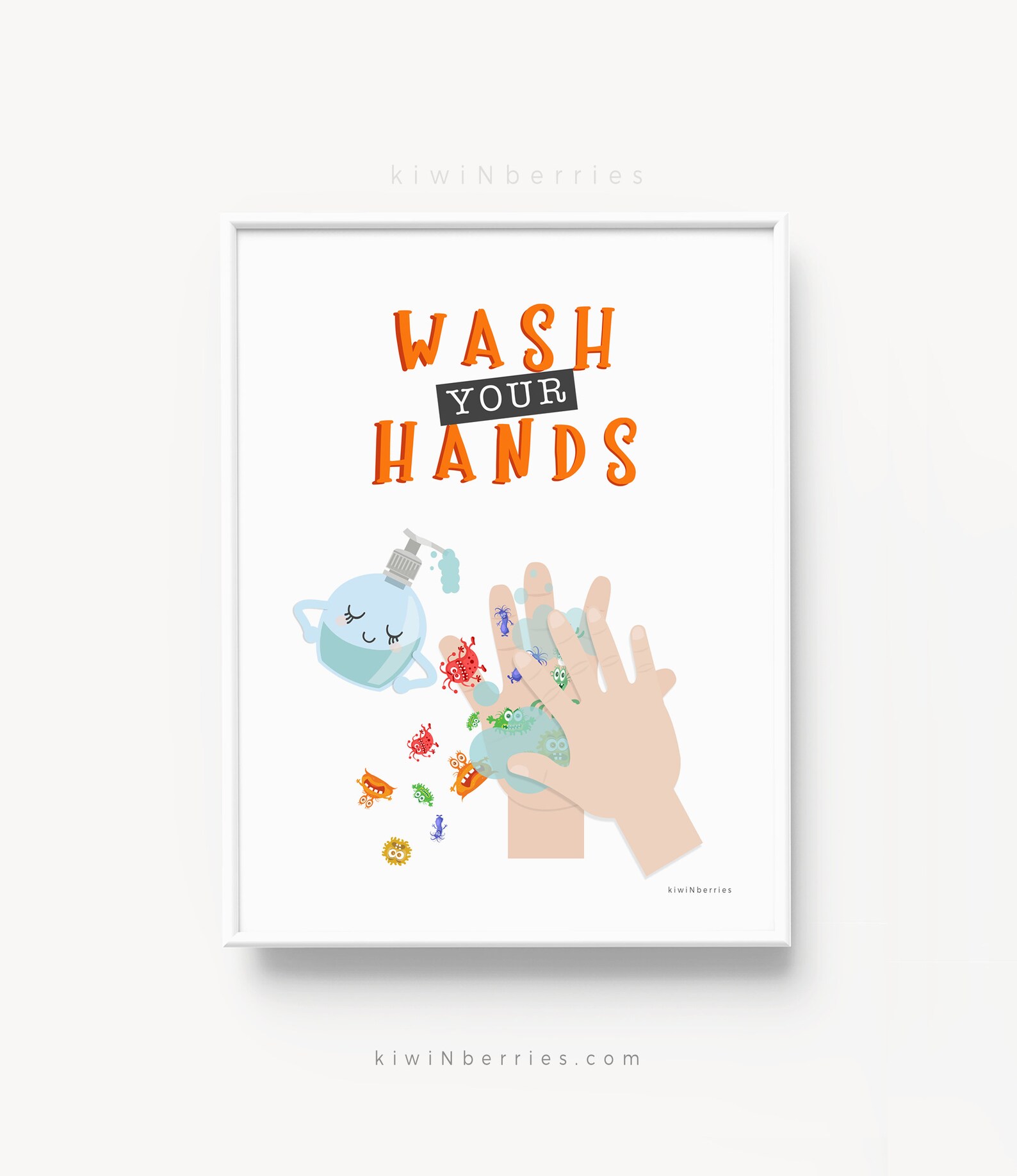Bacteria Awareness for Kids Print Fun Educational Prints - Etsy