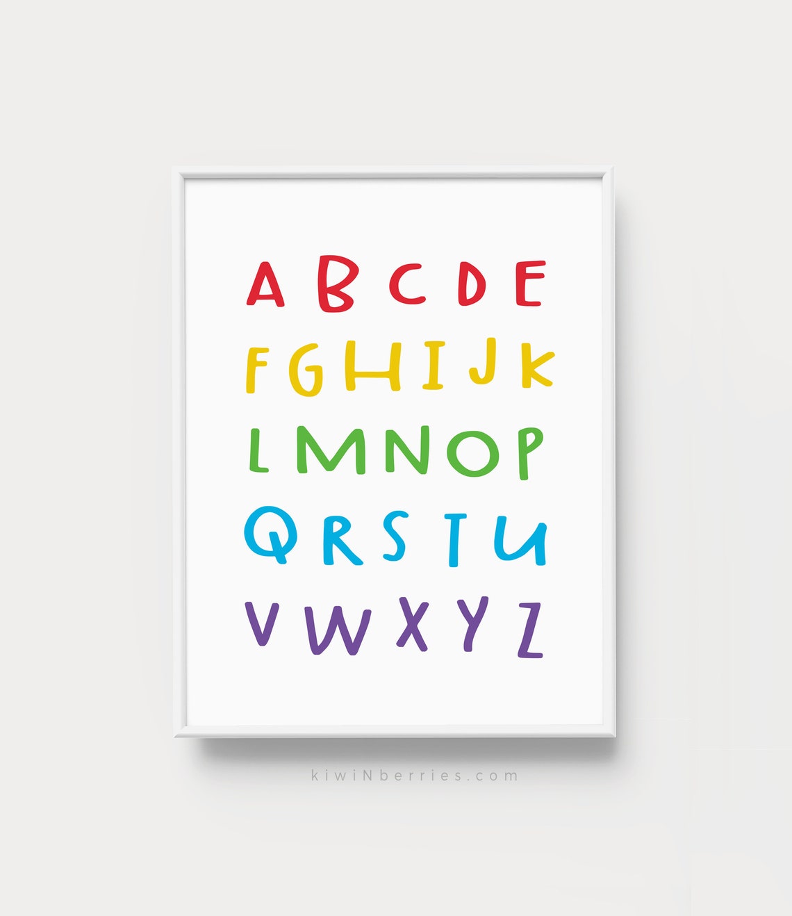 Alphabet Print Colorful Alphabet Poster Homeschool - Etsy