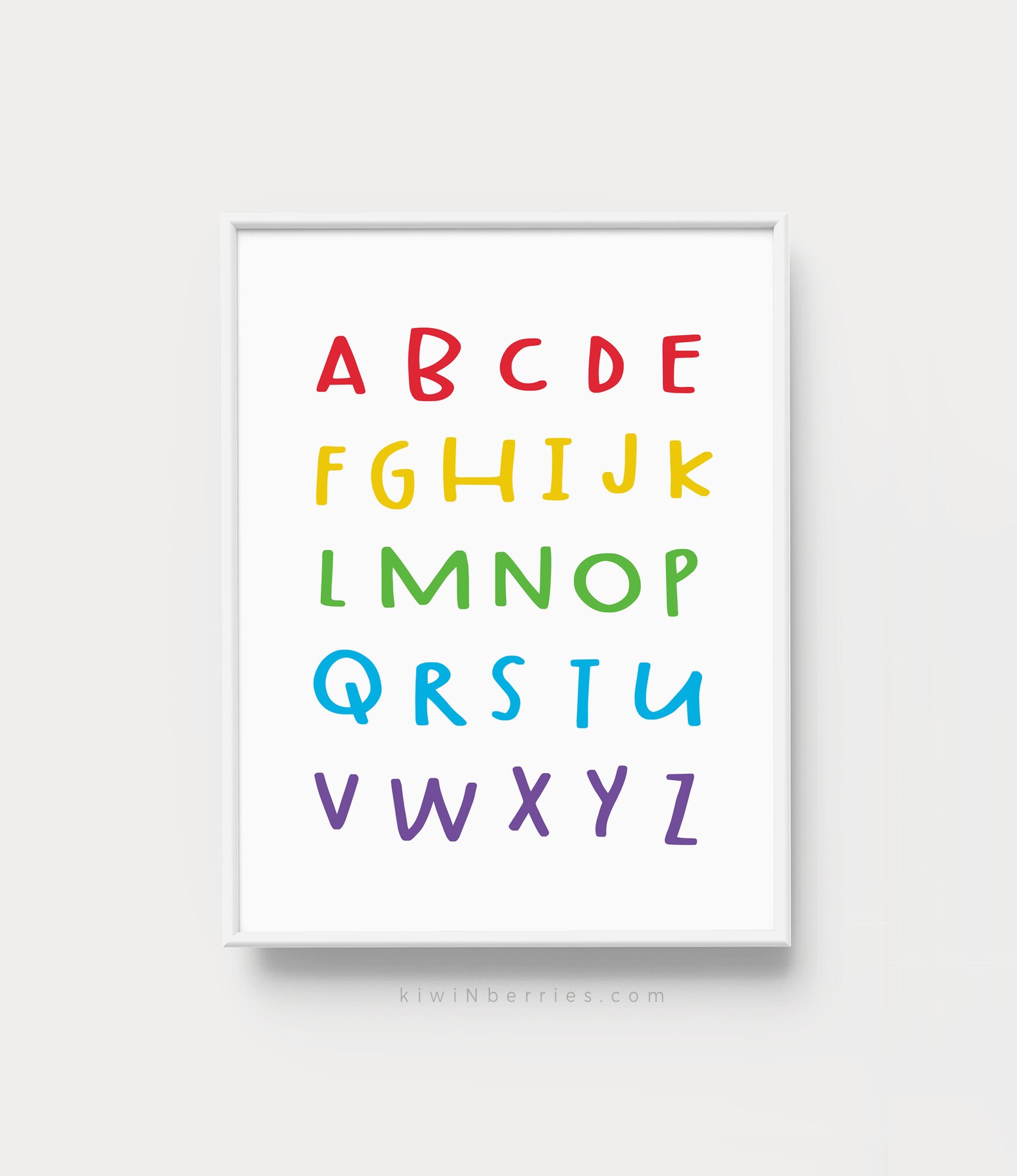 Alphabet Print Colorful Alphabet Poster Homeschool - Etsy