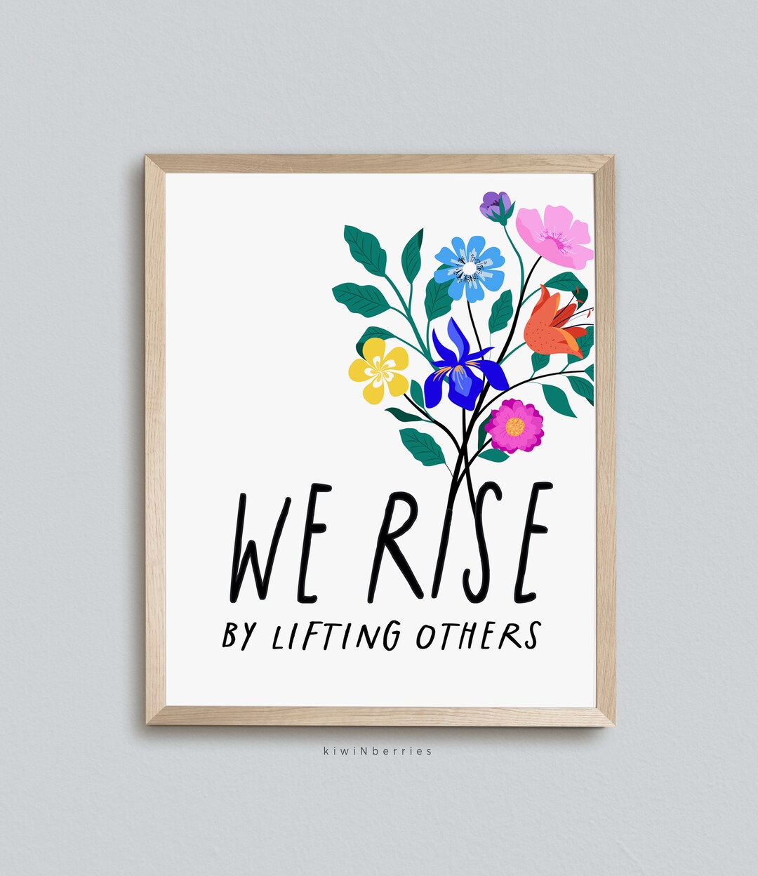Kindness Wall Art Print: Floral Classroom Decor (digital Printable) - Etsy