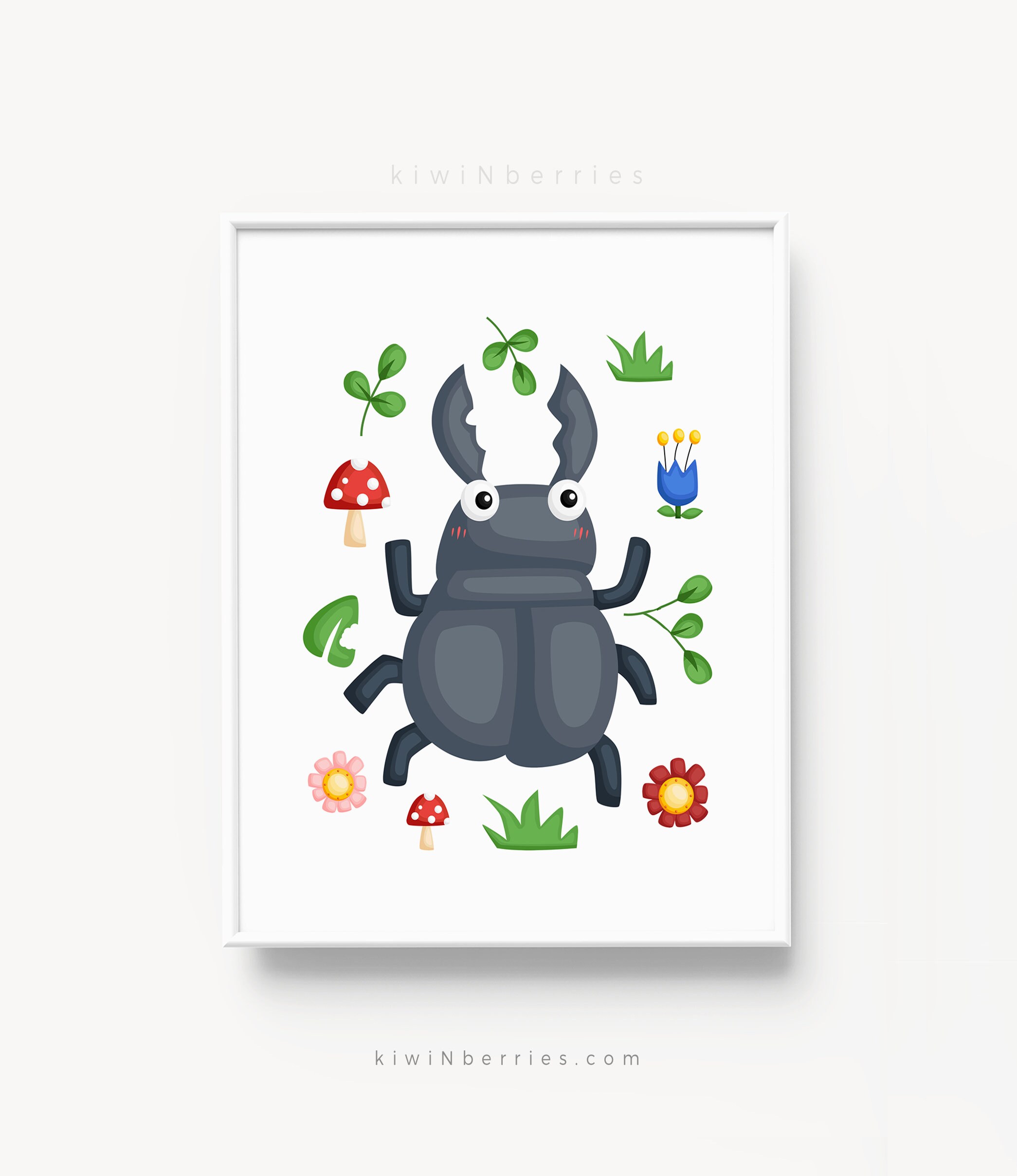 Happy Bugs Print Bug Printable Art Bugs Prints Kids Room | Etsy