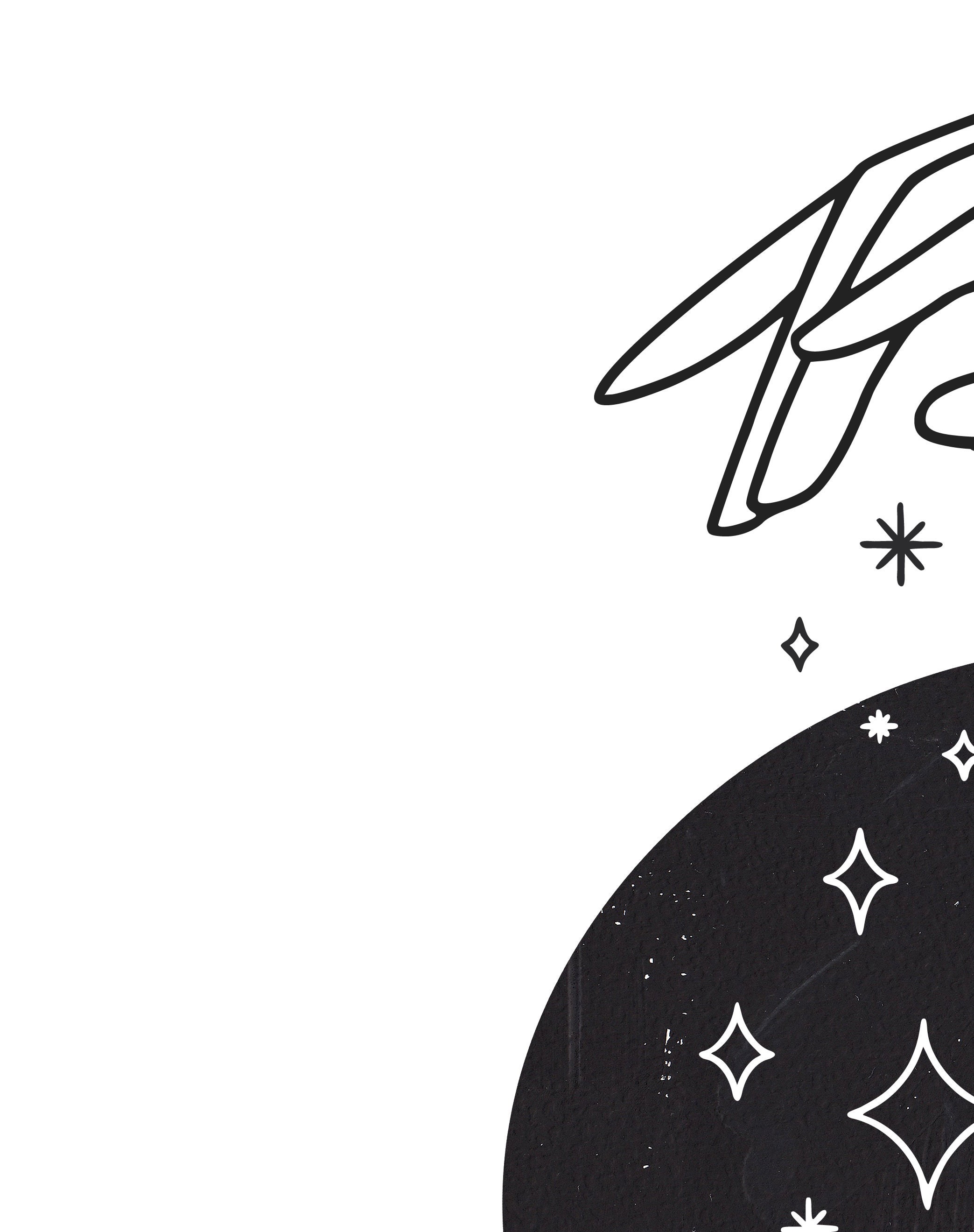 Line Drawing Print Starry Sky Printable Celestial Line Art - Etsy