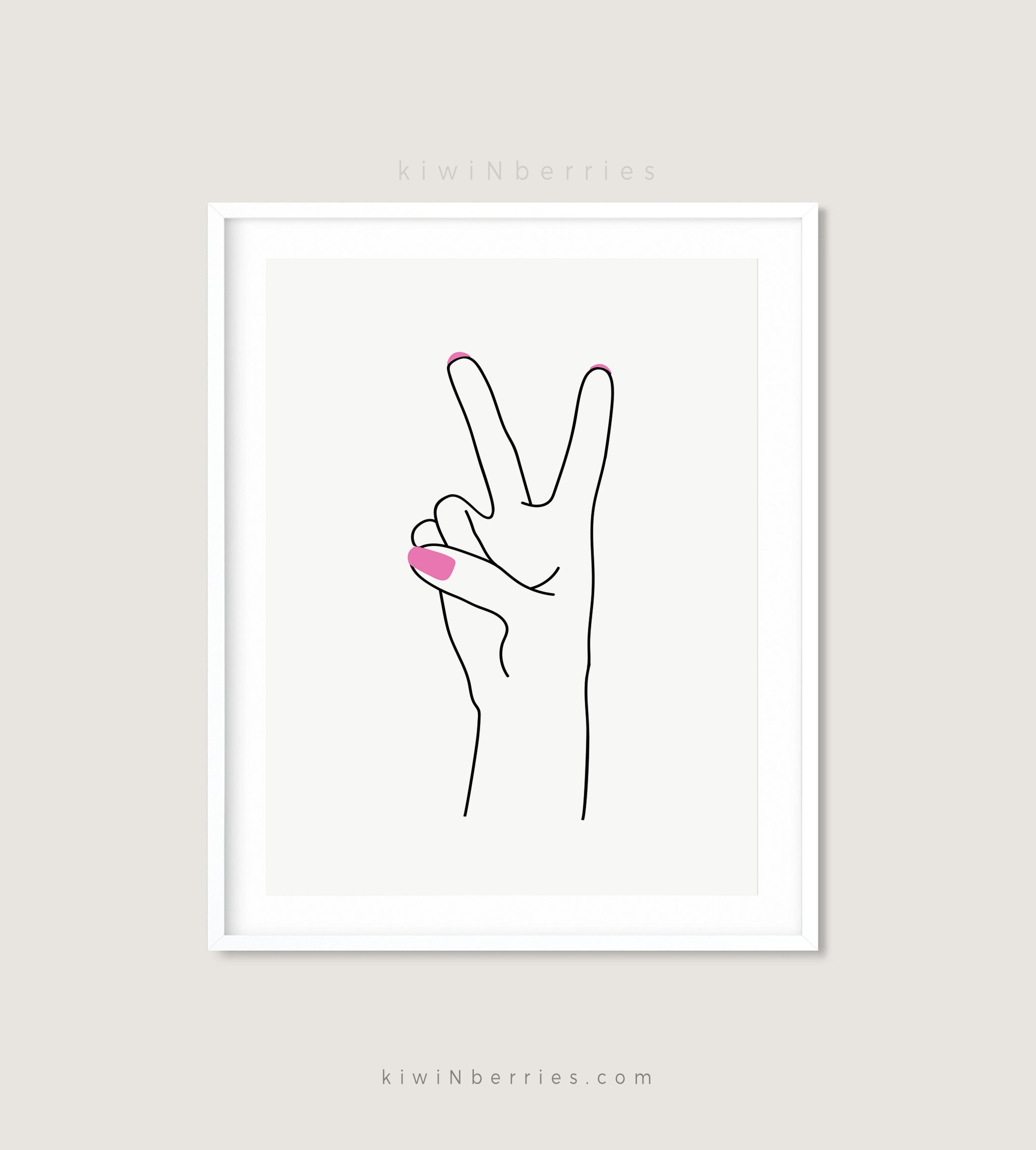 Hand Peace Sign Print Peace and Love Sign Hand Prints Girls - Etsy