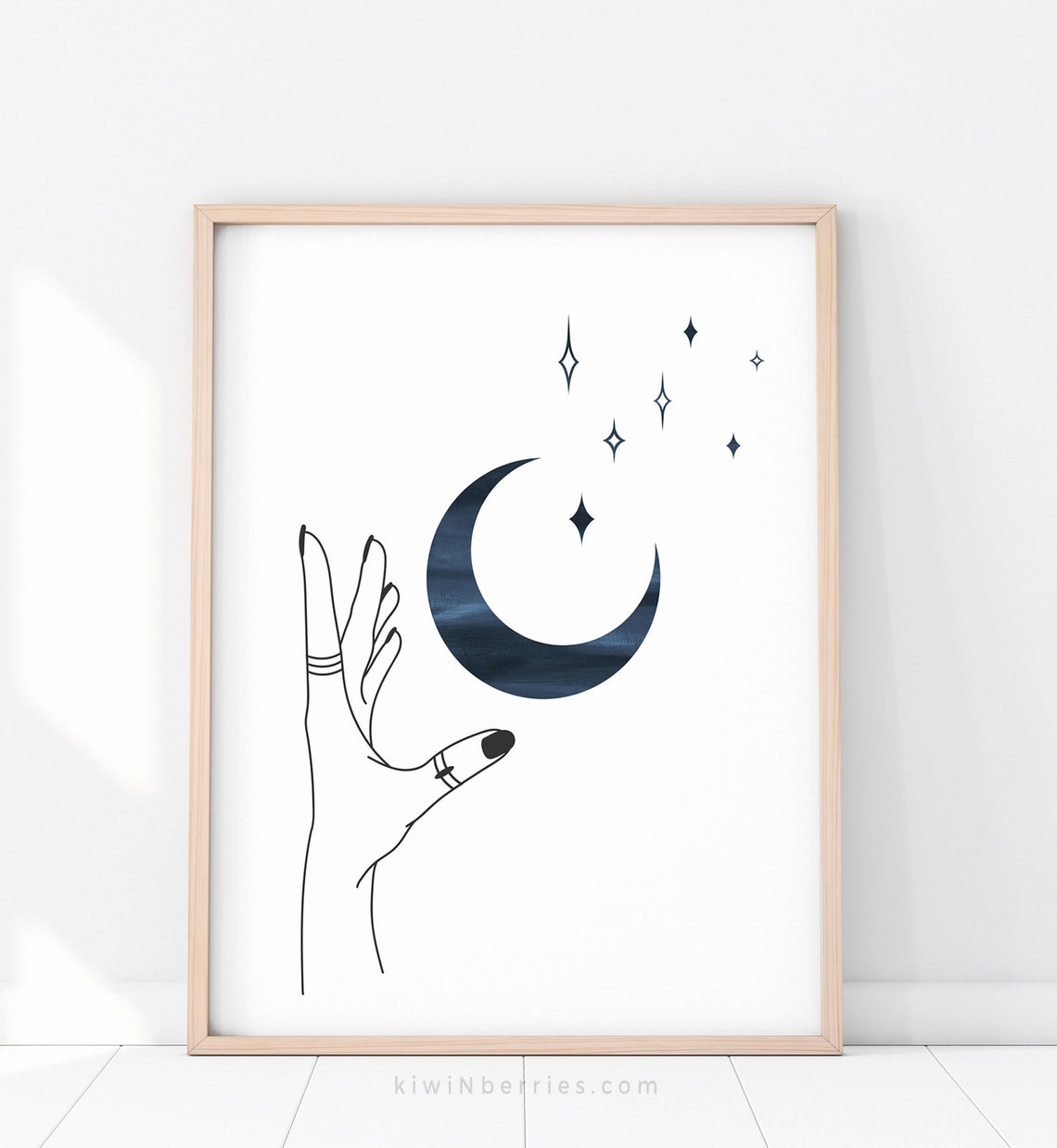Abstract Moon Art Hands Holding Moon Print Celestial Art - Etsy