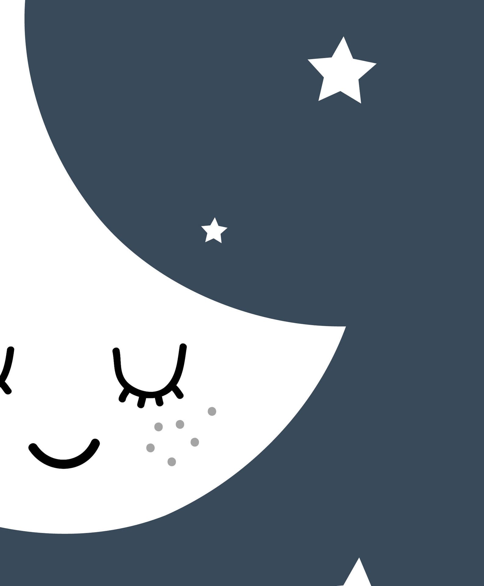 Navy Moon Print Baby Boy Nursery Decor Boys Room Wall Art - Etsy