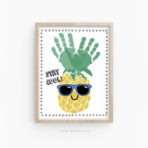 Hand Paint Craft for Kids, Pineapple Summer Stay Cool, Kids Arts and ...