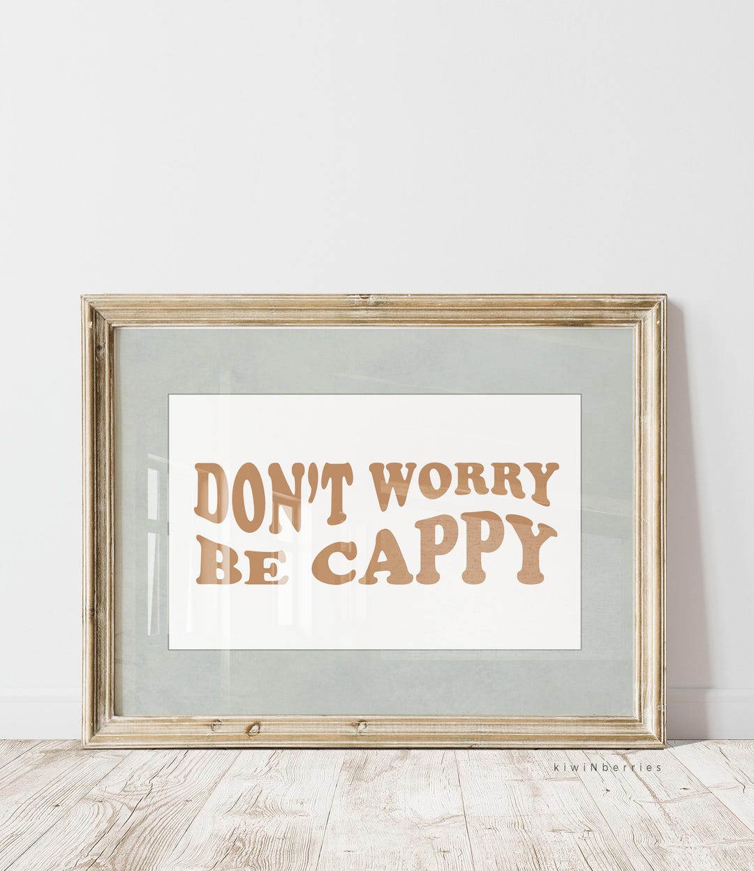Don't Worry Be Cappy, Capybara Wall Art, Cute Quotes for Nursery, Don't ...
