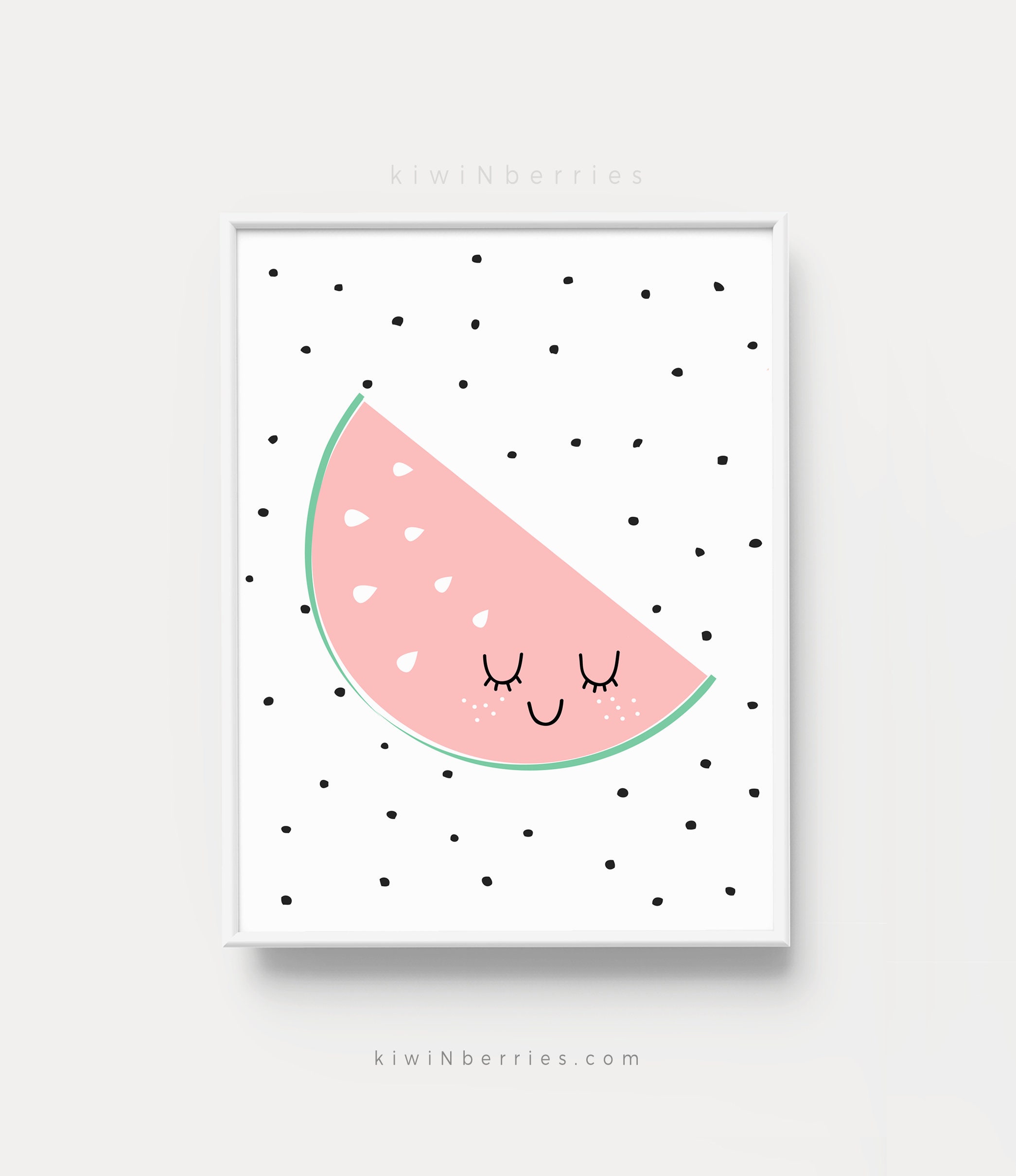 Cute Watermelon Print Pastel Nursery Decor Nursery Wall - Etsy
