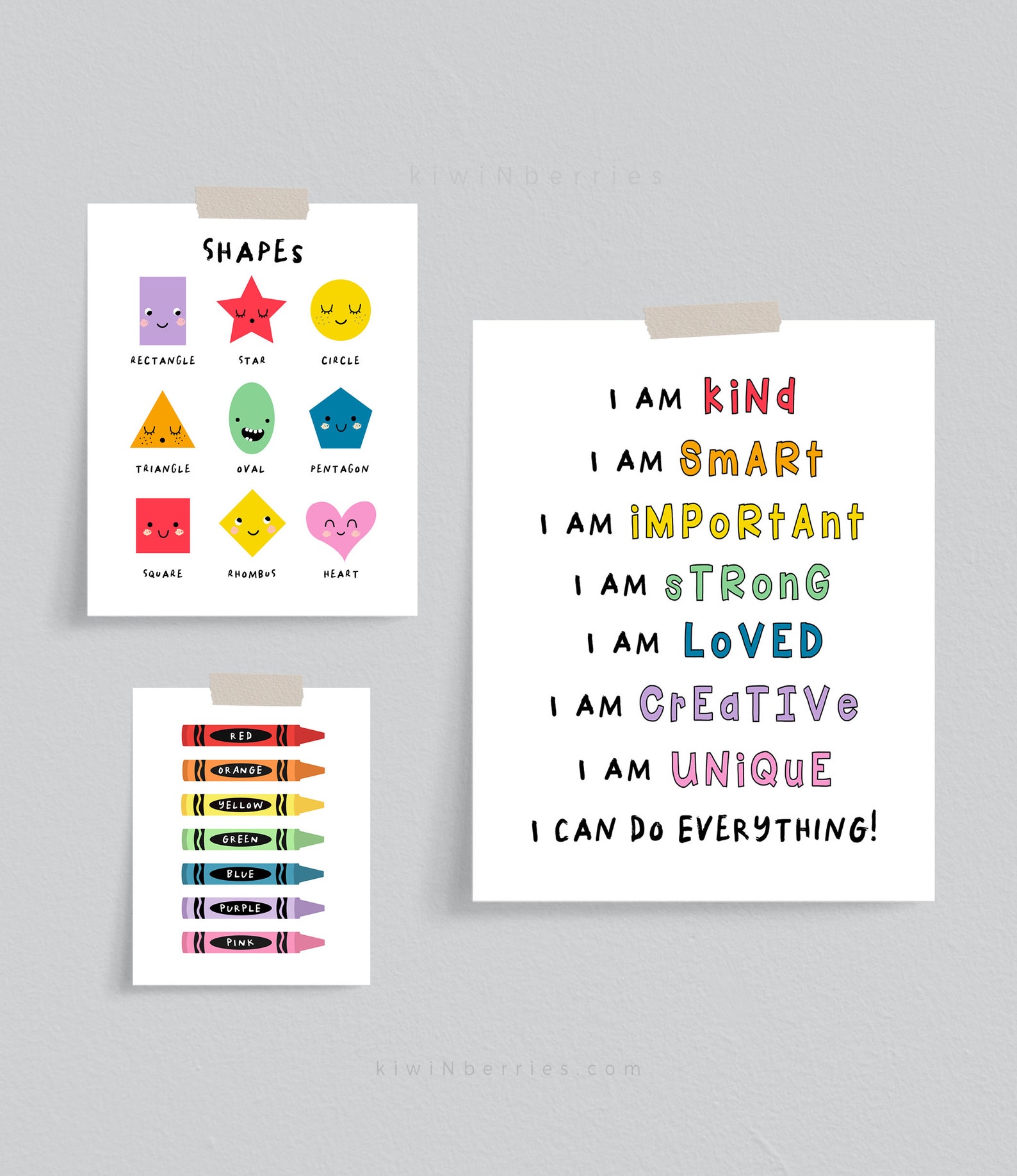 Learning Posters Bundle Montessori Classroom Decor | Etsy