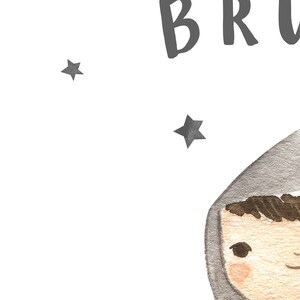 Knight Name Print, Custom Boys Room Decor, Personalized Boy Name,baby ...