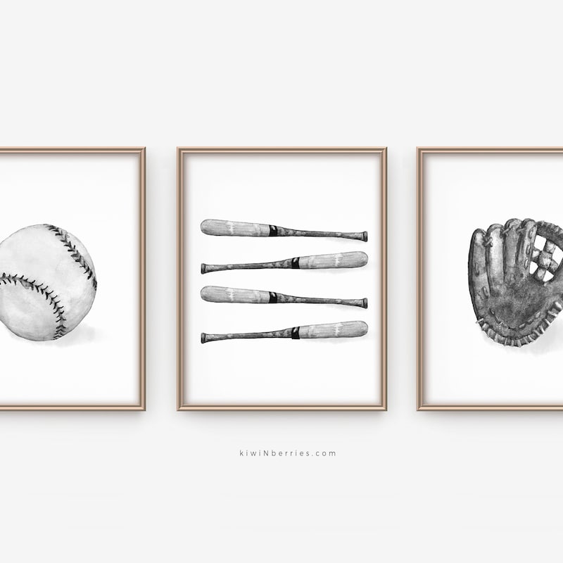 Baseball Print - Etsy