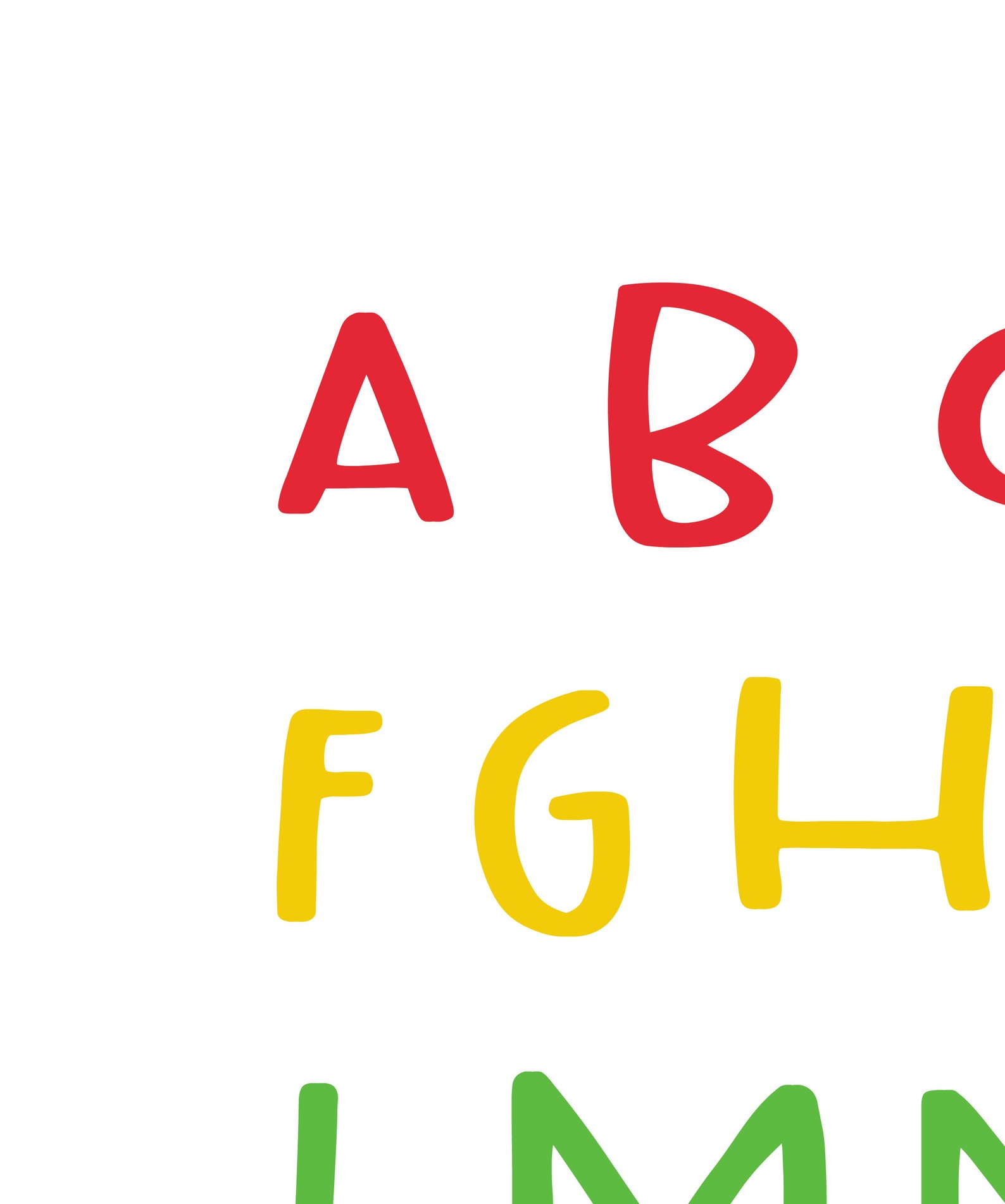 Alphabet Print Colorful Alphabet Poster Homeschool | Etsy