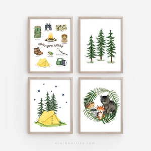Camping Wall Art, Kids Room Decor, Printable Digital, Outdoorsy Kids ...