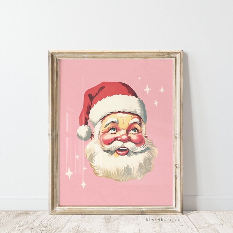 Pink Christmas Print - Etsy