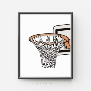 Basketball Digital Art, Printable Basketball, Gallery Wall Basketball ...