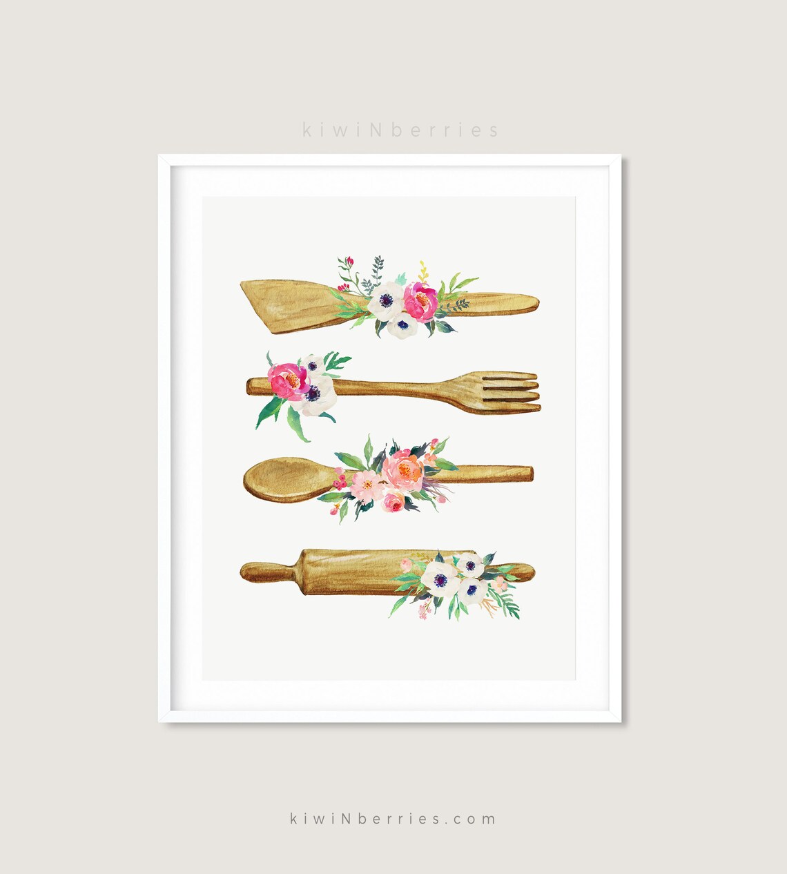 Kitchen Print Kitchen Utensils Poster Kitchen Wall Art | Etsy
