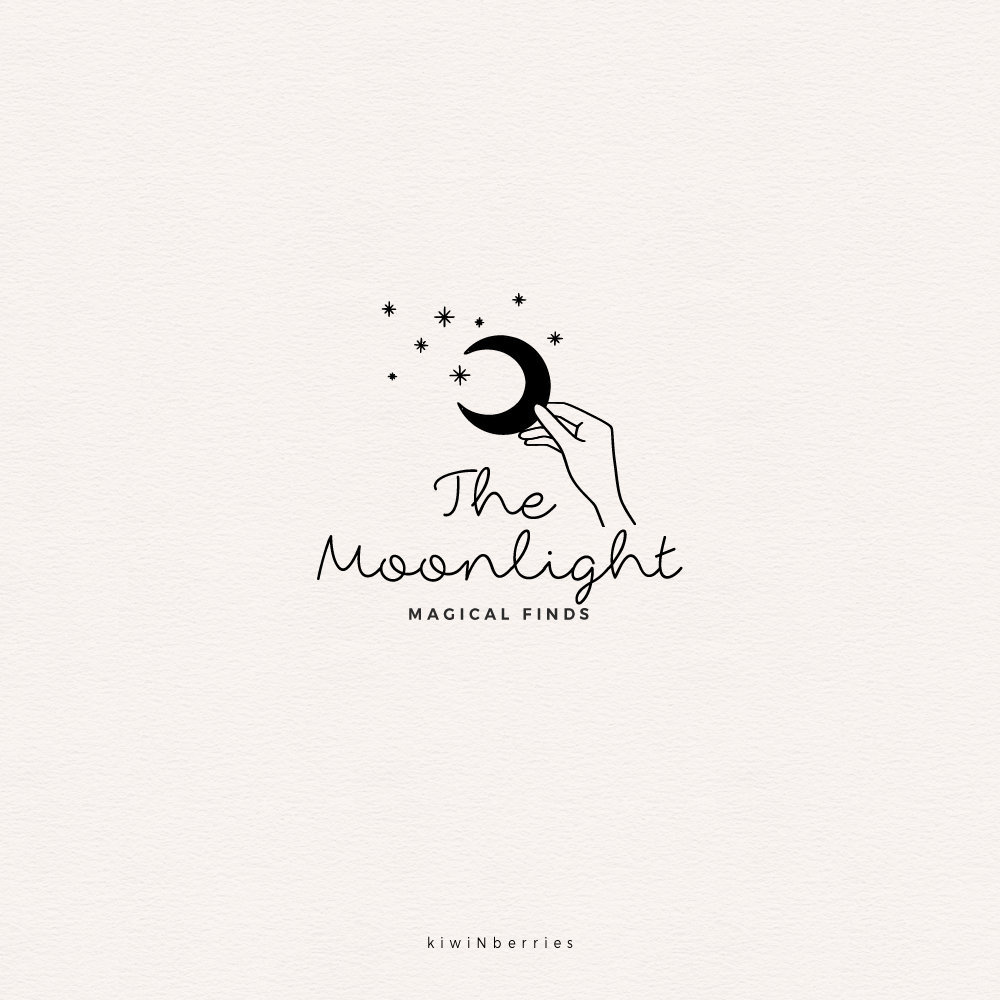 Moon Logo Design Premade Logos Business Branding Business - Etsy Canada