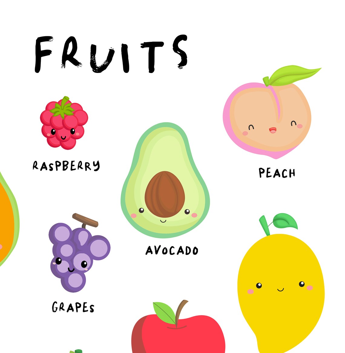 Fruits and Vegetables Print Pretend Play Prints Printable - Etsy