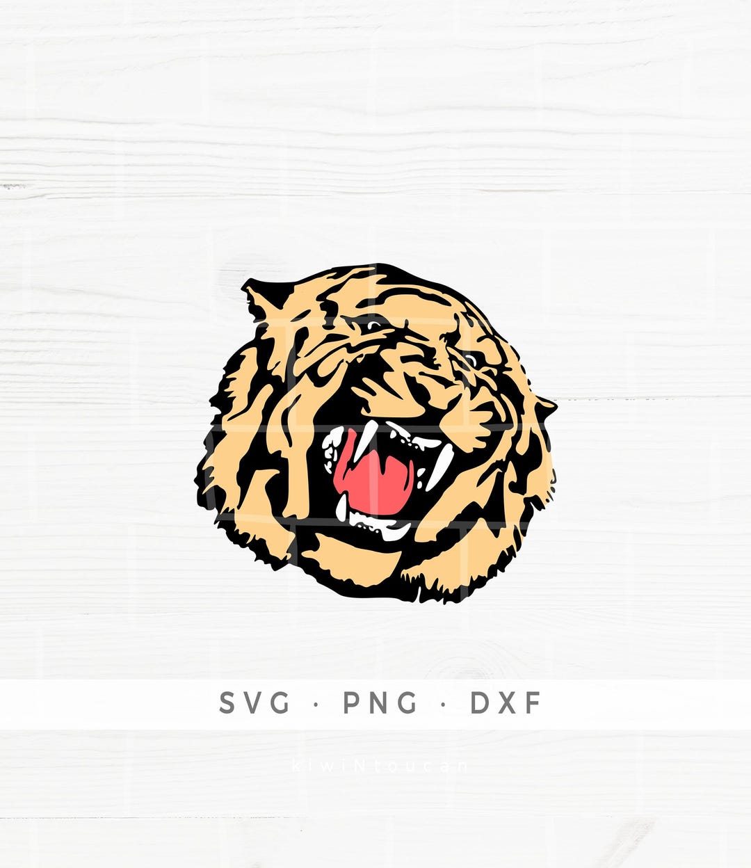 Tough Tiger Face SVG: Feline Clipart, Cricut Cutting File - Etsy