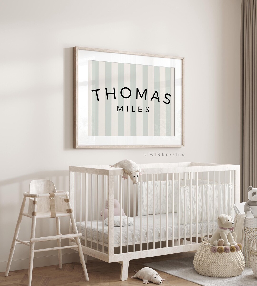Custom Baby Name Print, Digital Gift for Baby Boy, Wall Hanging Sign ...