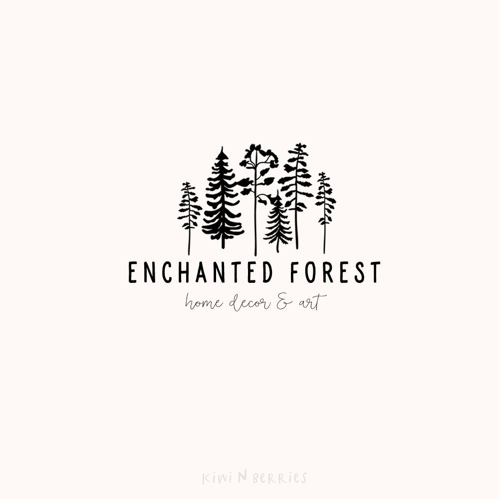 Forest Logo Black Logo Design Simple Logo Business Logo - Etsy Canada