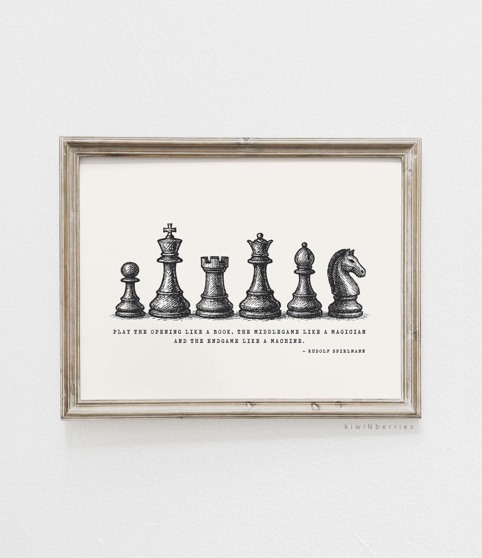 Pawn to Queen Chess Art: Inspirational Game Room Poster (digital ...