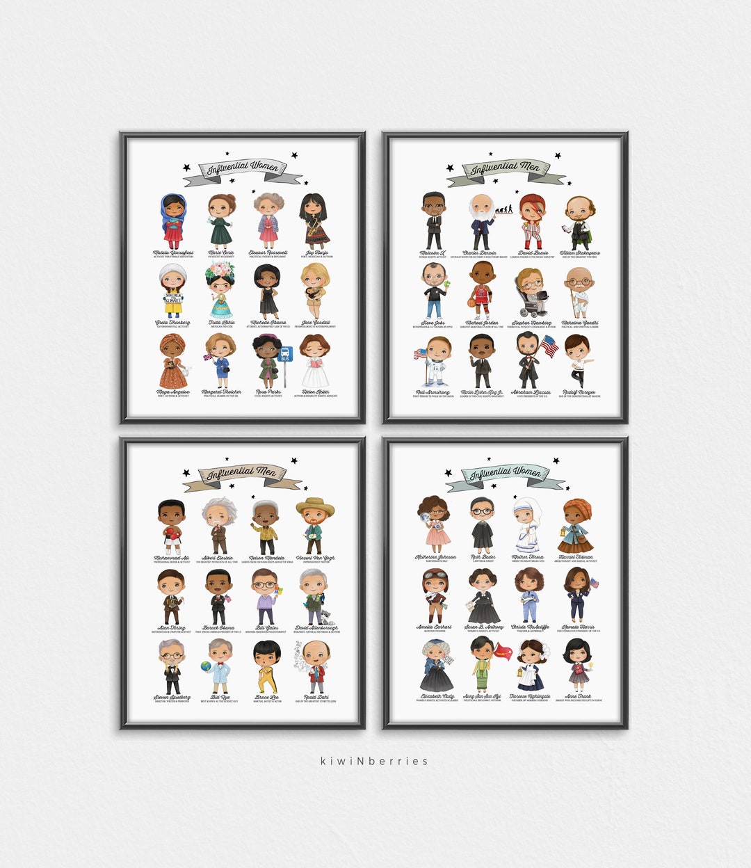 Influential People Posters, Great Humans in History, Men and Women ...