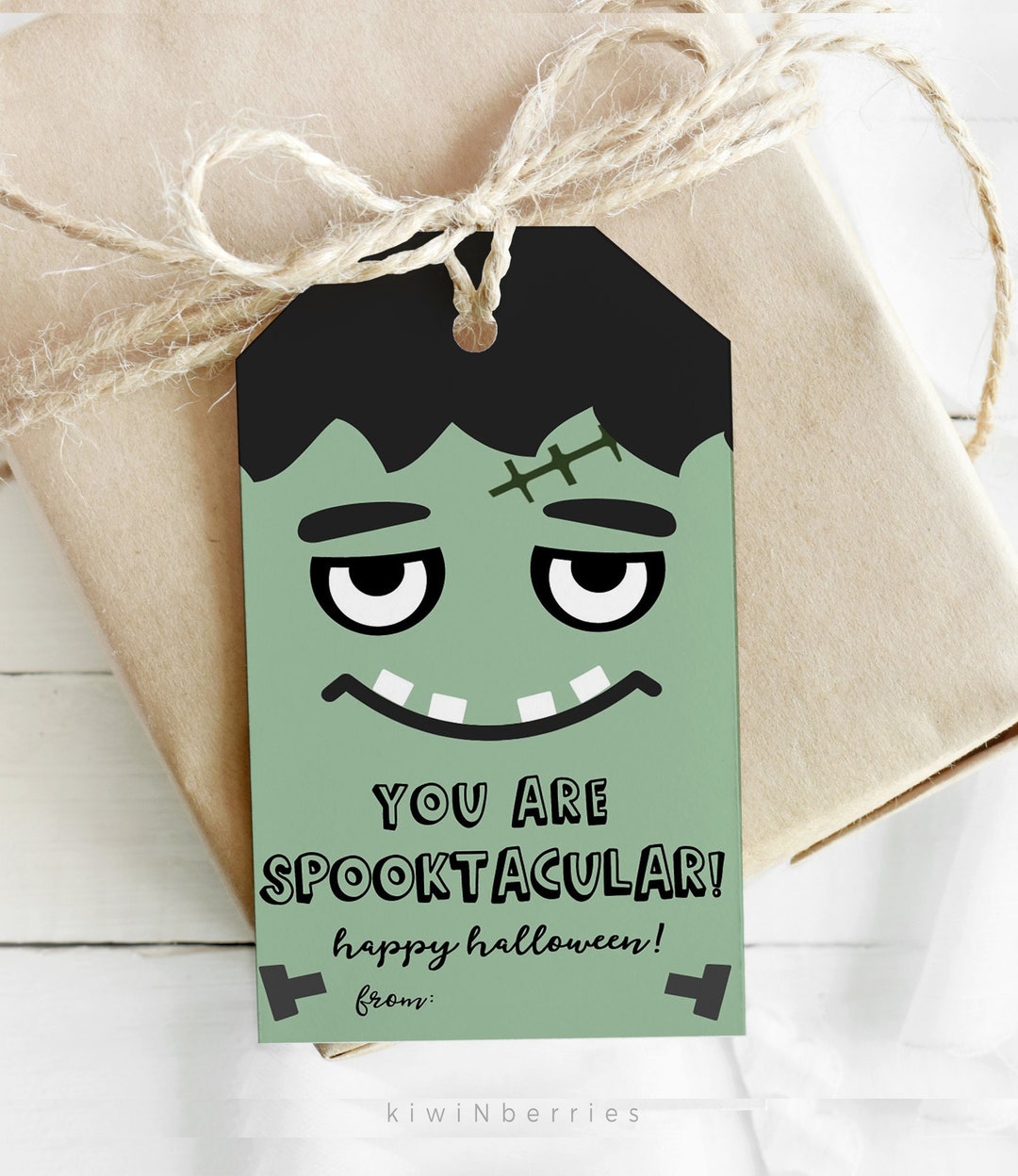 Halloween Tags for Classmates and Friends, Treat Bags Tags, Spooky Tags ...