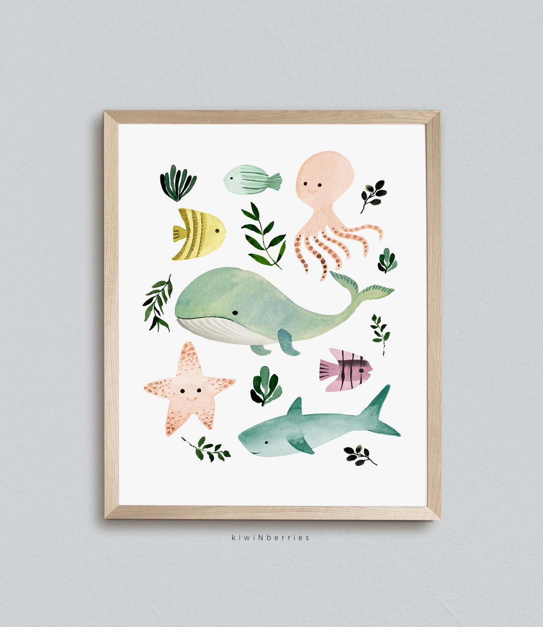 Ocean Elements Print, Girl Posters, Sea Prints, Ocean Creatures Chart ...
