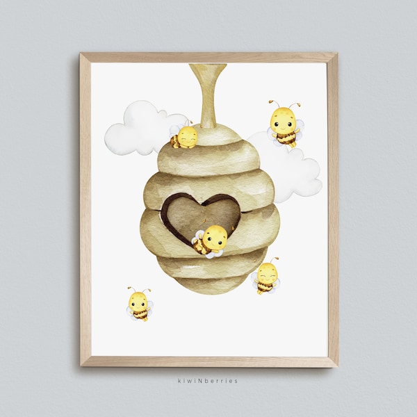 Beehive Print - Etsy