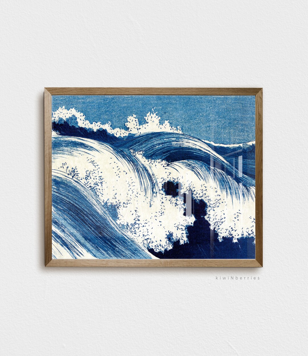 Coastal Waves Wall Art, Printable Wave Art, Gift for Surfer, Marine ...