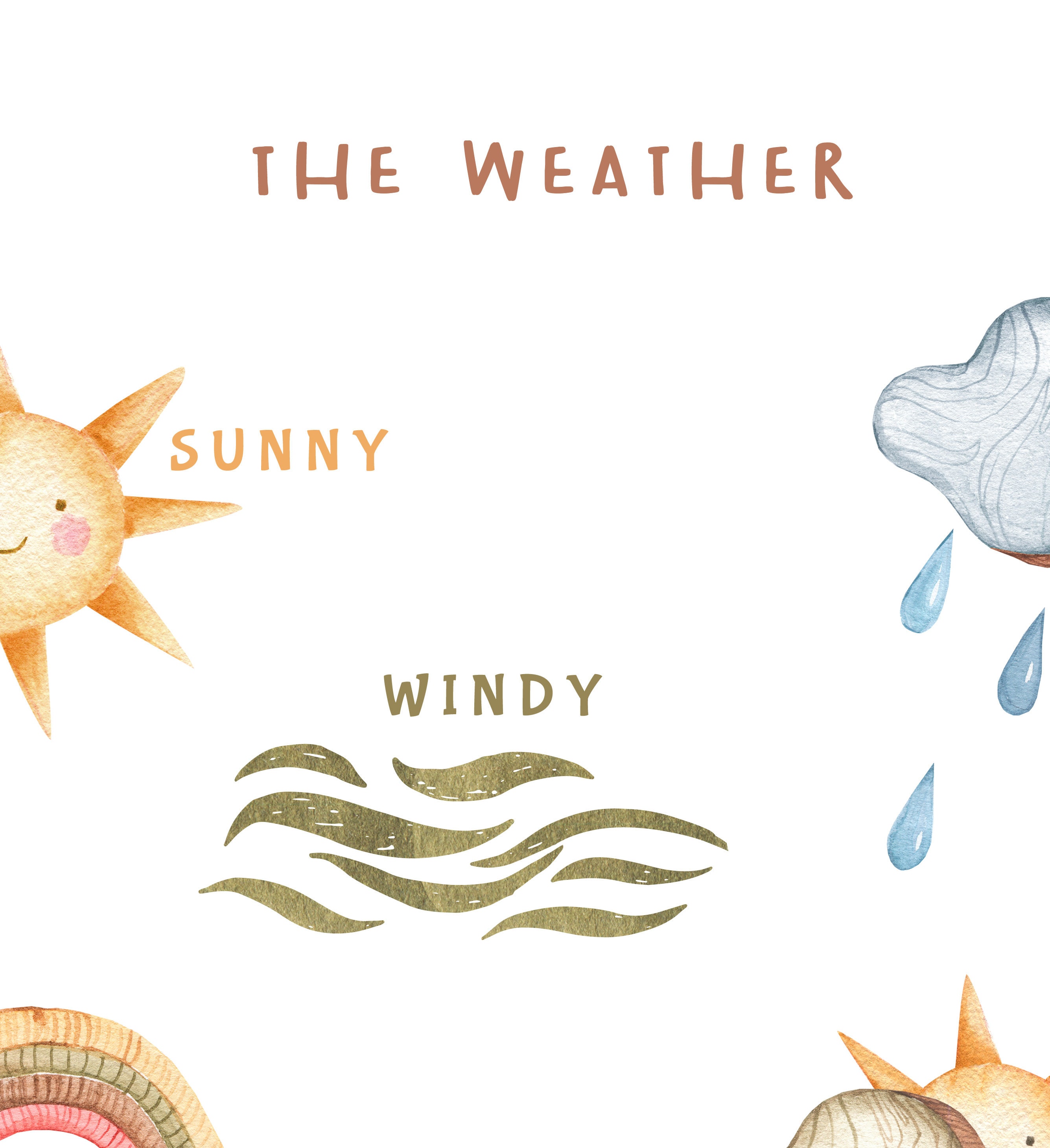 Weather Art Print Homeschool Printable Educational Print | Etsy
