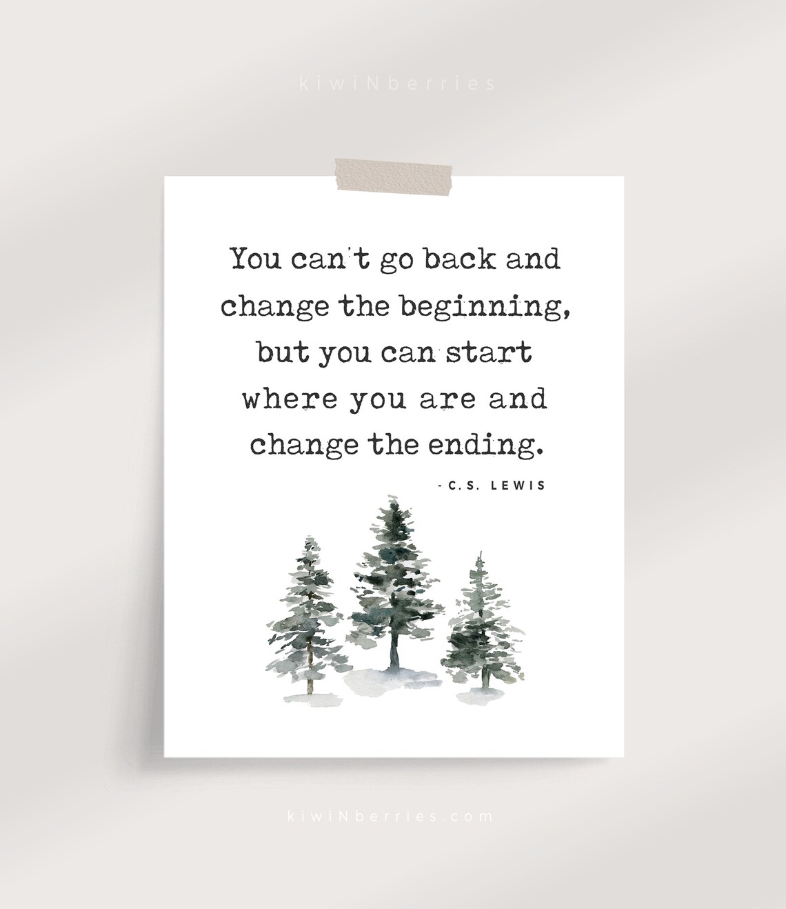 CS Lewis Quote Print Change the Ending Quote Poster - Etsy