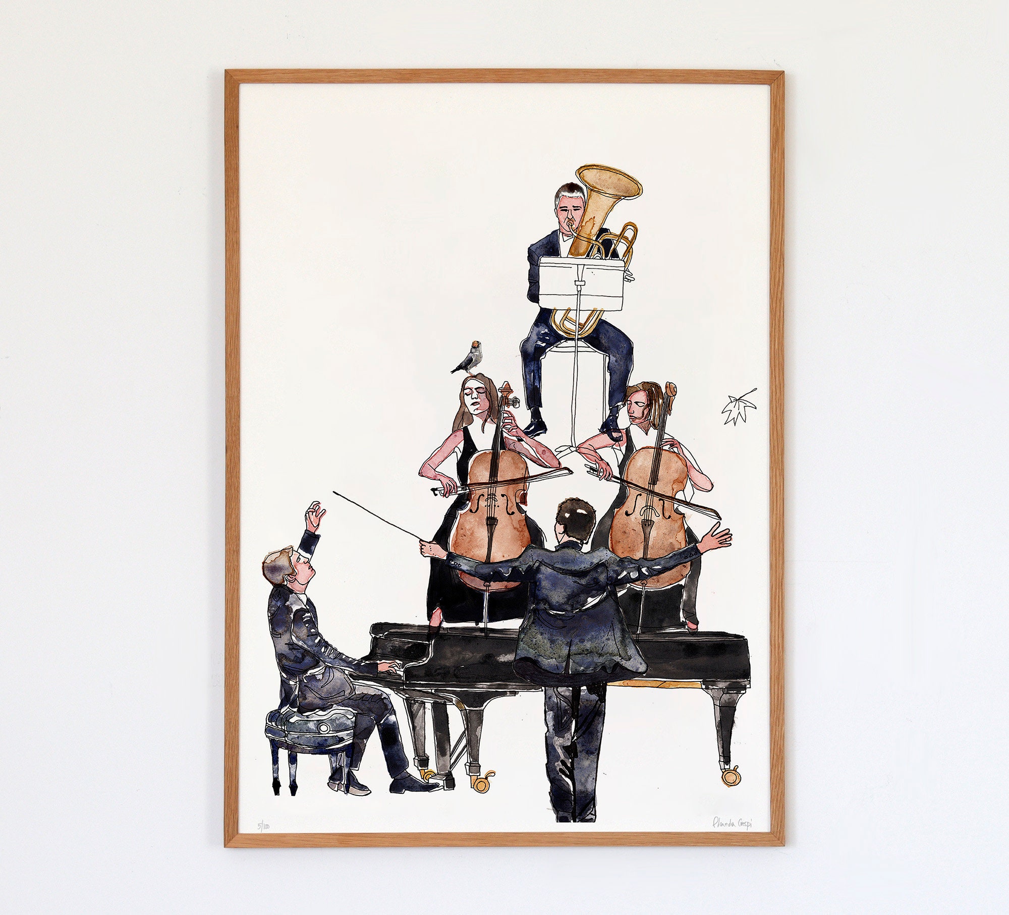 Surreal Orchestra Print , Classical Musicians Art Print, Gift for ...