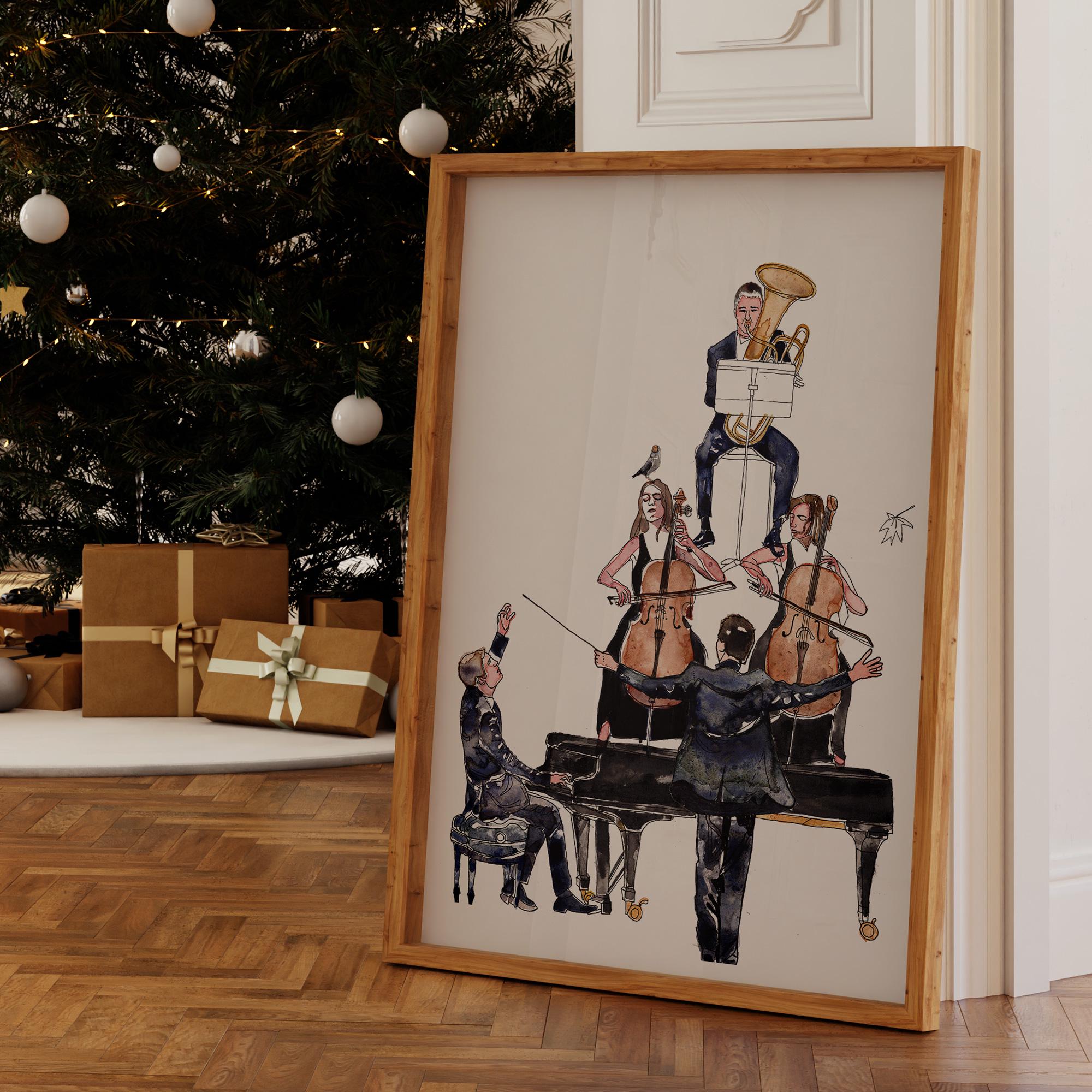 Surreal Orchestra Print , Classical Musicians Art Print, Gift for ...