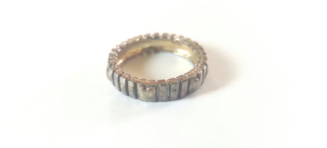 Vintage Blocky Sterling Silver Ring With Heart Motif Size 7 - Etsy