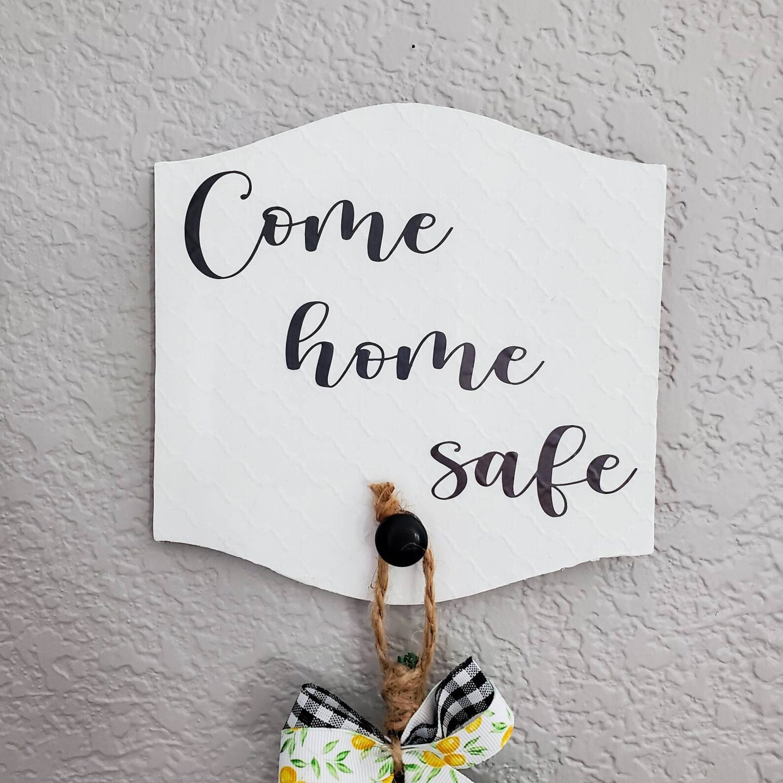 Modern come Home Safe Sign for an Entryway - Etsy Hong Kong