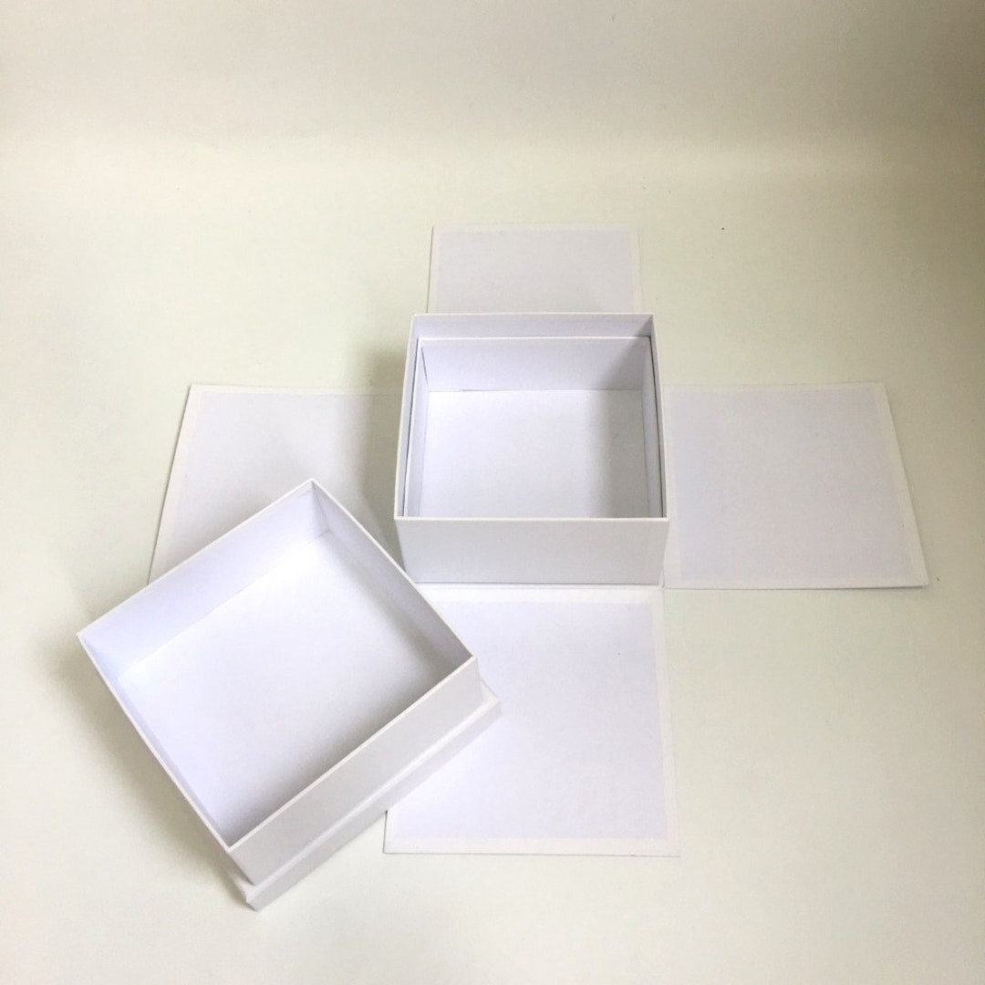 Square Surprise Flower Box , 7.9x 7.9x 7.9, White W7196 - Etsy